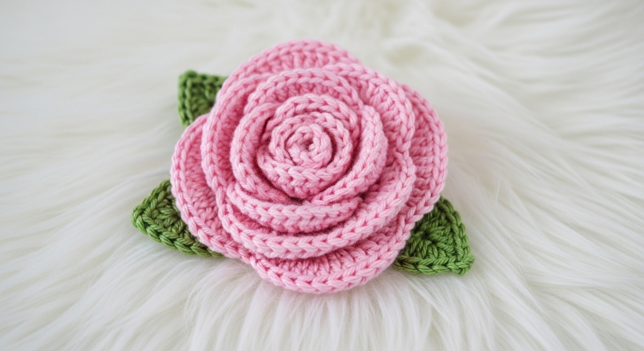 Rosa simples em crochê para iniciantes, um tutorial fácil - Croche online