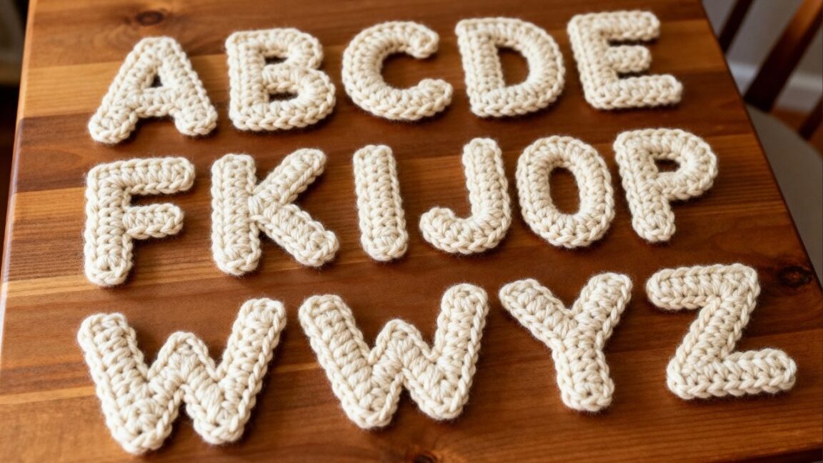 Letras do alfabeto em crochê treinam sua técnica e ainda decoram com ...